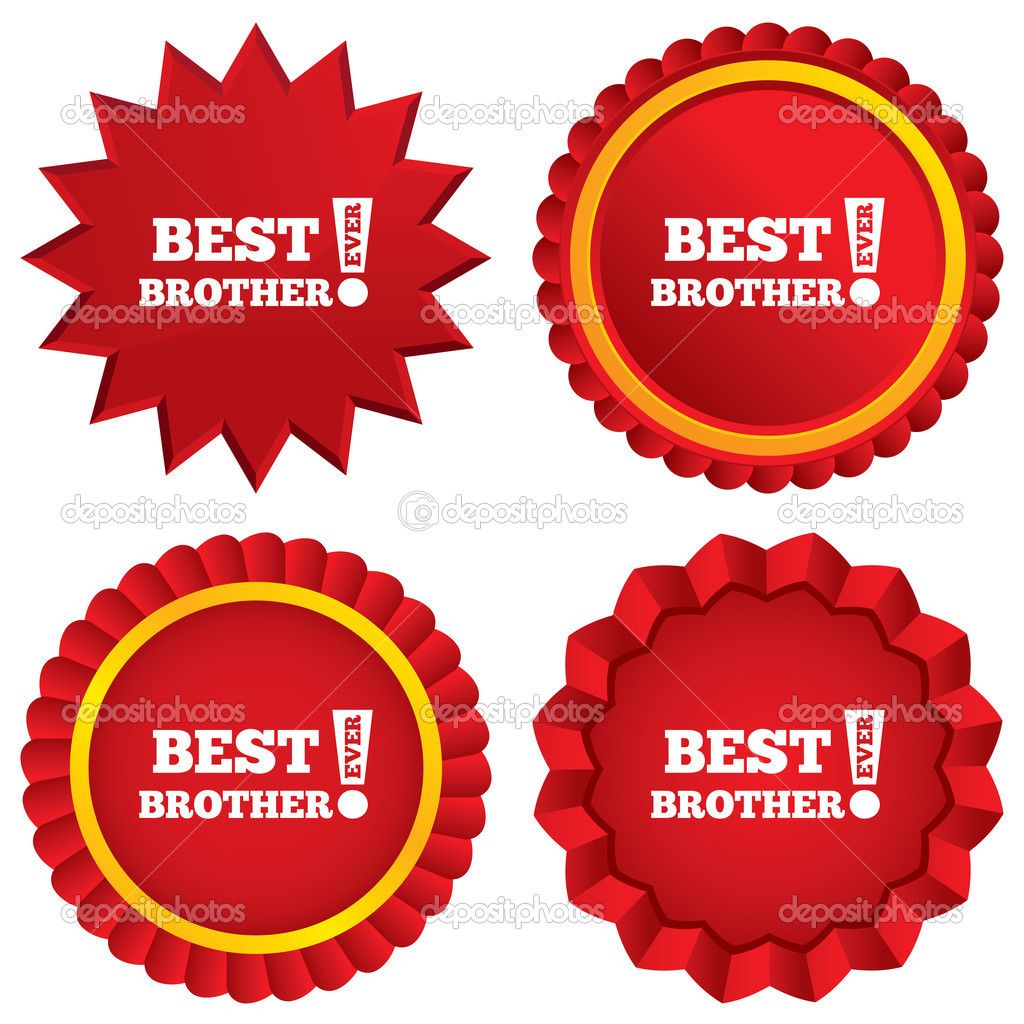 Best brother ever sign icon. Award symbol. — Stock Photo © Blankstock ...