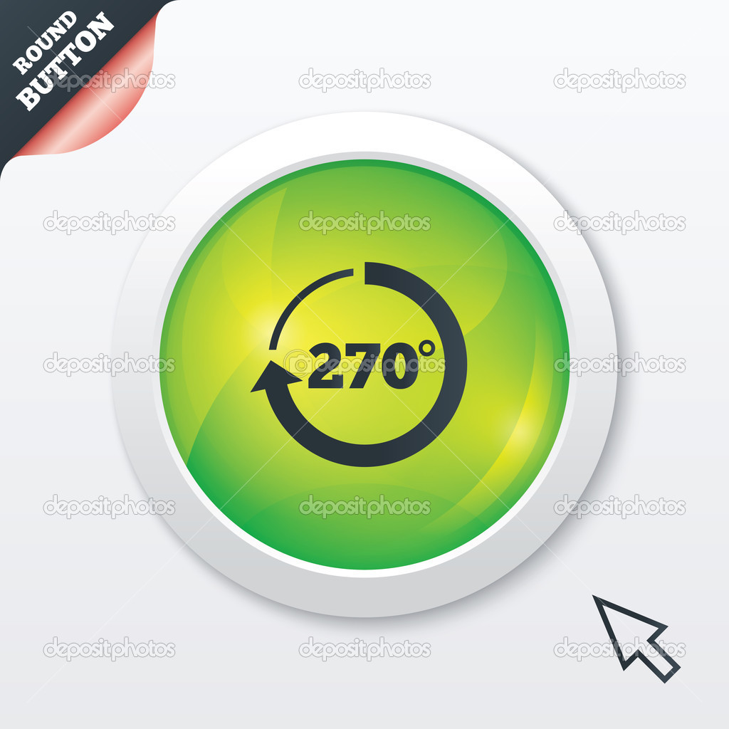 Angle 270 degrees sign icon. Geometry math symbol Stock Vector by ...