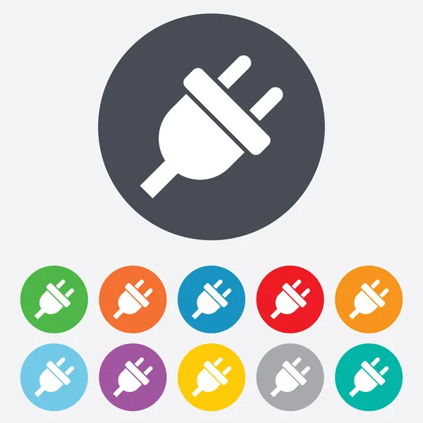 Electric plug sign icon. Power energy symbol. Stock Vector Image by ...