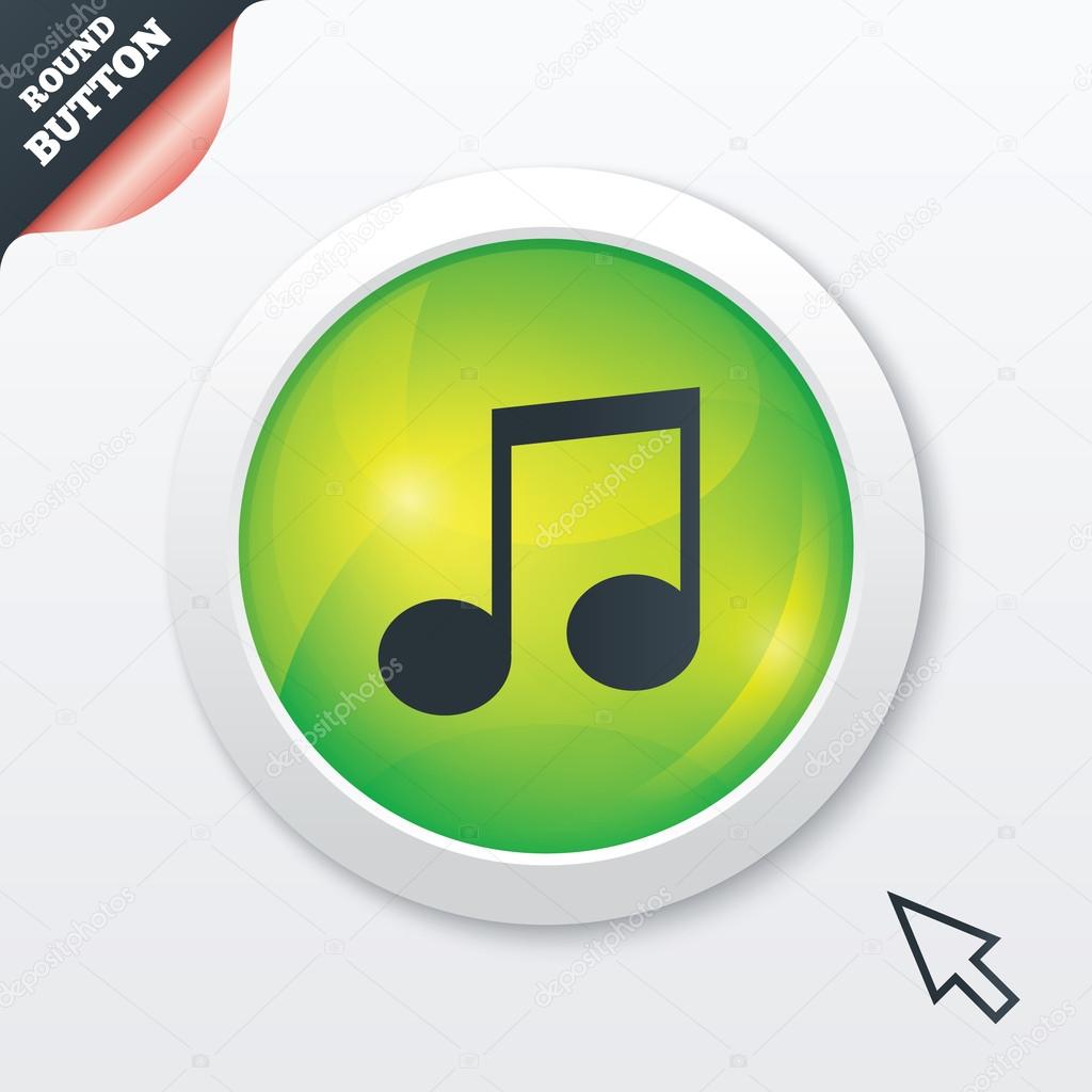 Music note sign icon. Musical symbol. — Stock Photo © Blankstock #43739931