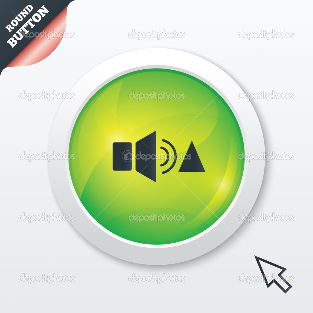 Speaker volume louder sign icon. Sound symbol. — Stock Photo ...