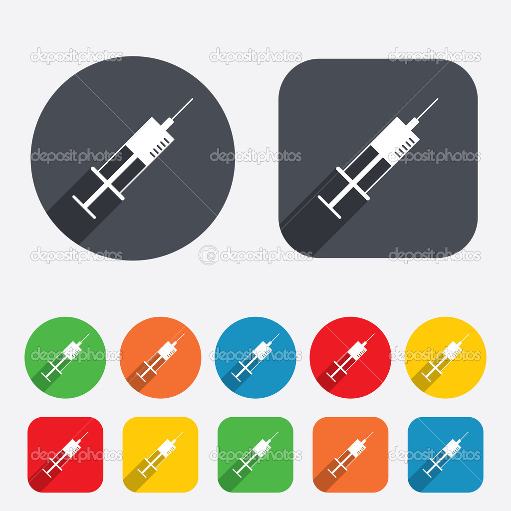 Syringe sign icon. Medicine symbol. Stock Vector by ©Blankstock 44558581