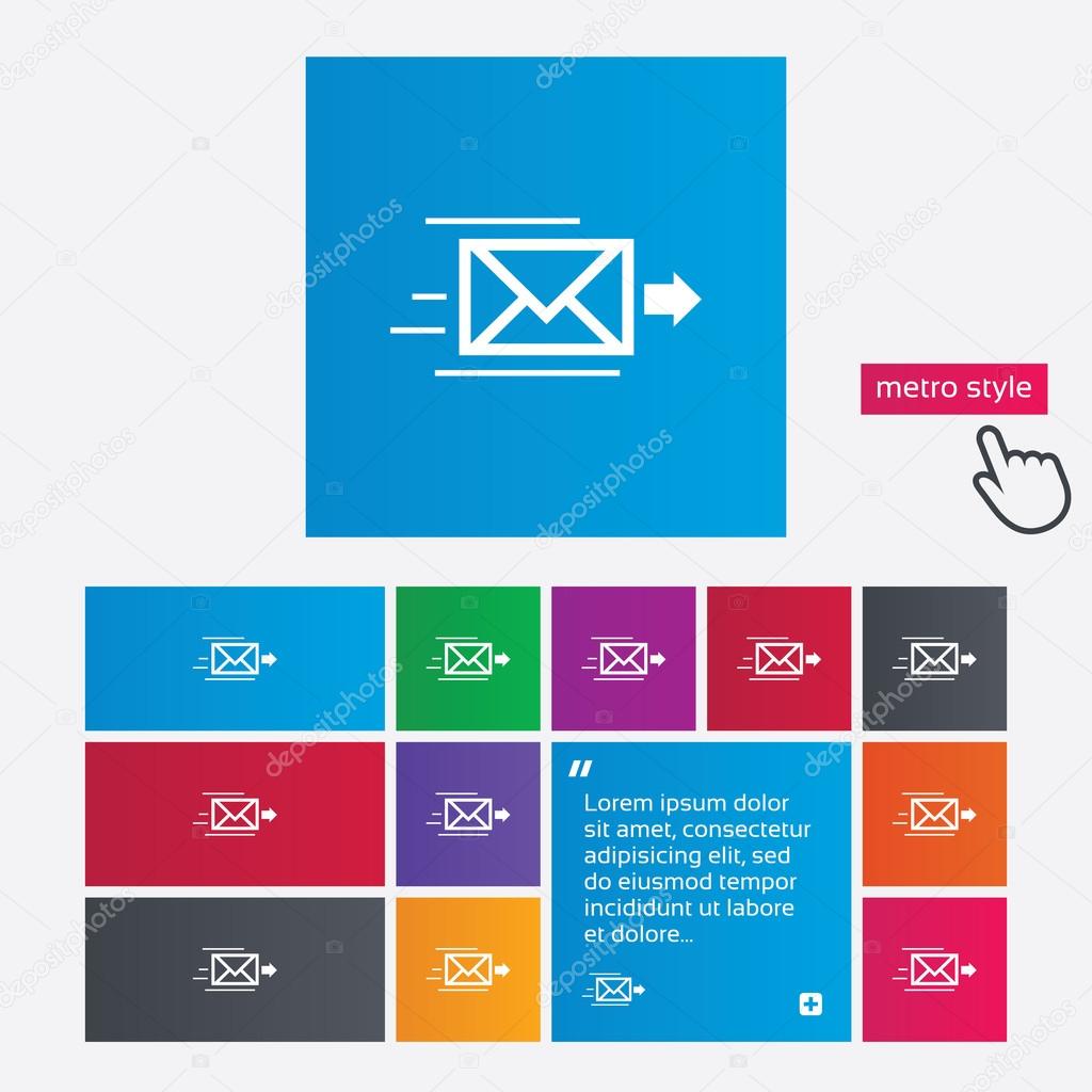 Mail delivery icon. Envelope symbol. Message Stock Vector Image by ...