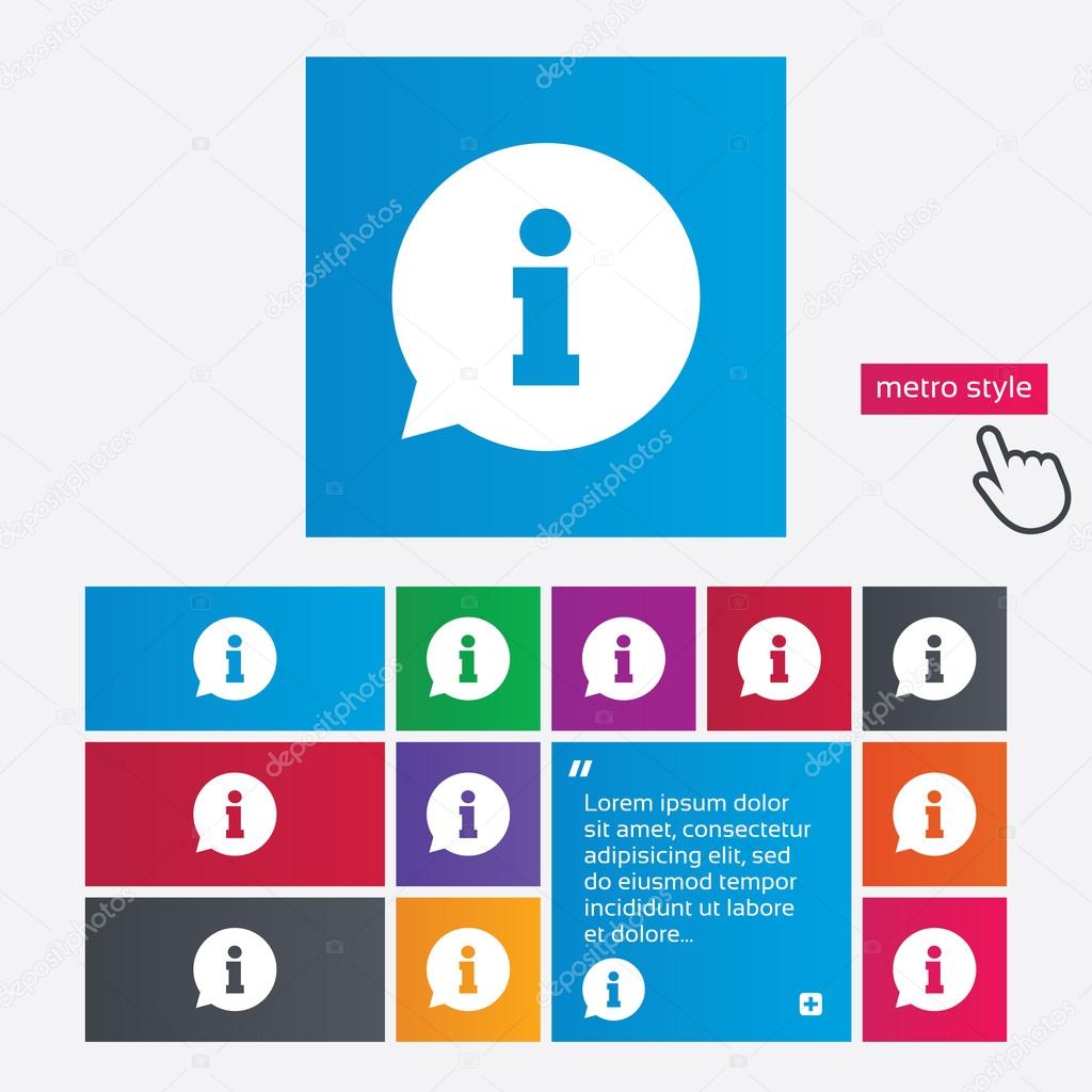 Icono de signo de información. Símbolo Info . — Foto de stock #44828655 ...