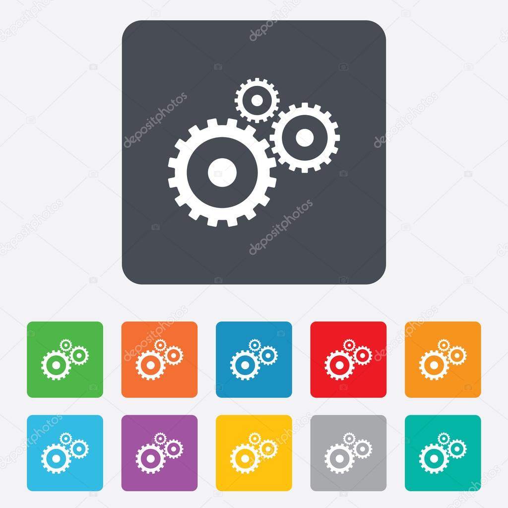 Cog settings sign icon. Cogwheel gear symbol. Stock Vector Image by ...