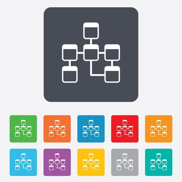 Database sign icon. Relational database schema. Stock Vector Image by ...