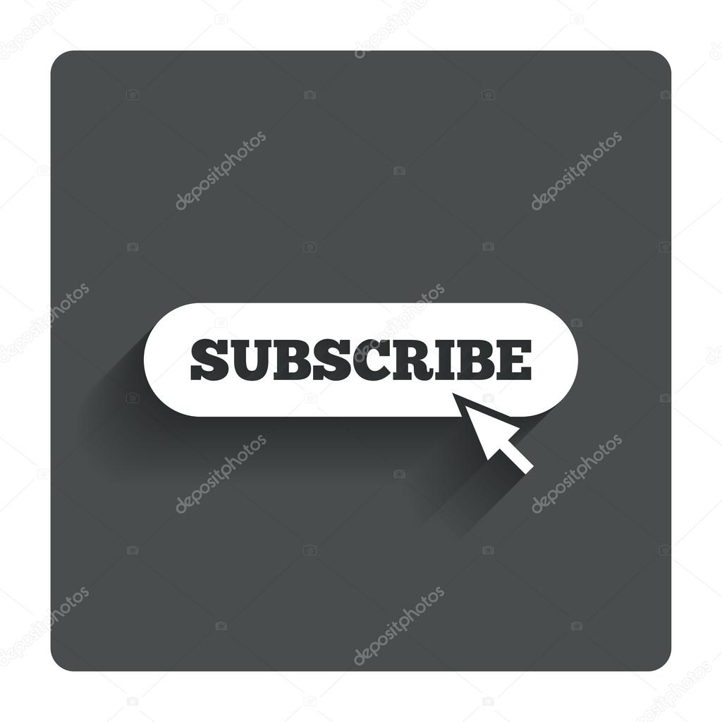 Subscribe with cursor pointer icon. Membership Stock Vector Image by ...