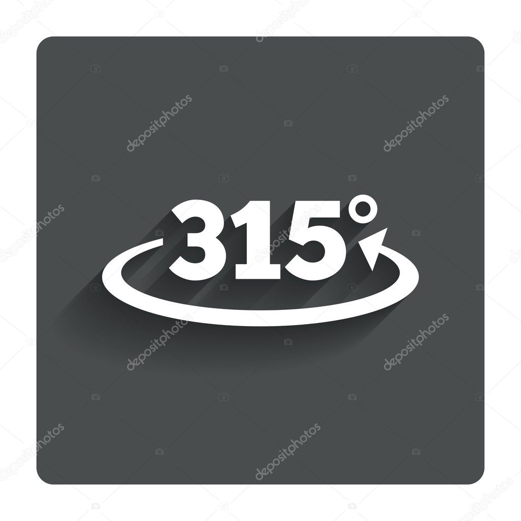 Angle 315 degrees sign icon. Geometry math symbol Stock Vector by ...