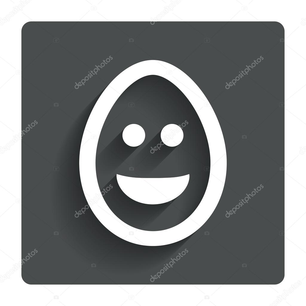 Smile egg face sign icon. Smiley symbol. Stock Vector by ©Blankstock ...