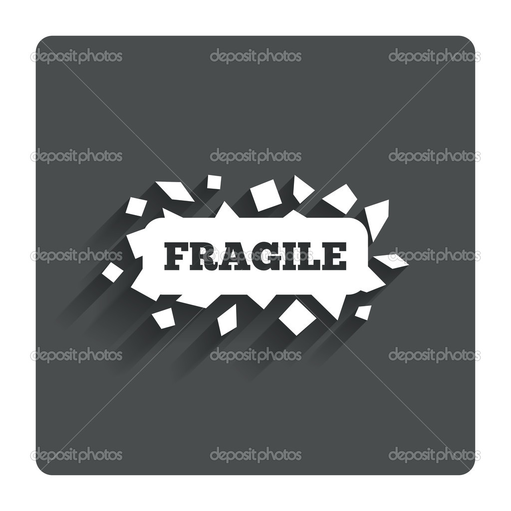 Fragile parcel icon. Package delivery symbol. Stock Vector Image by ...