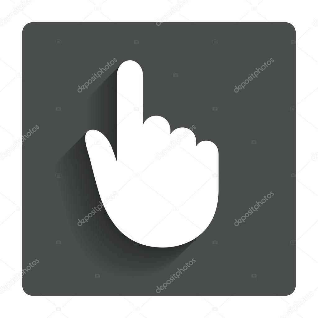Hand cursor sign icon. Hand pointer symbol. Stock Vector Image by ...