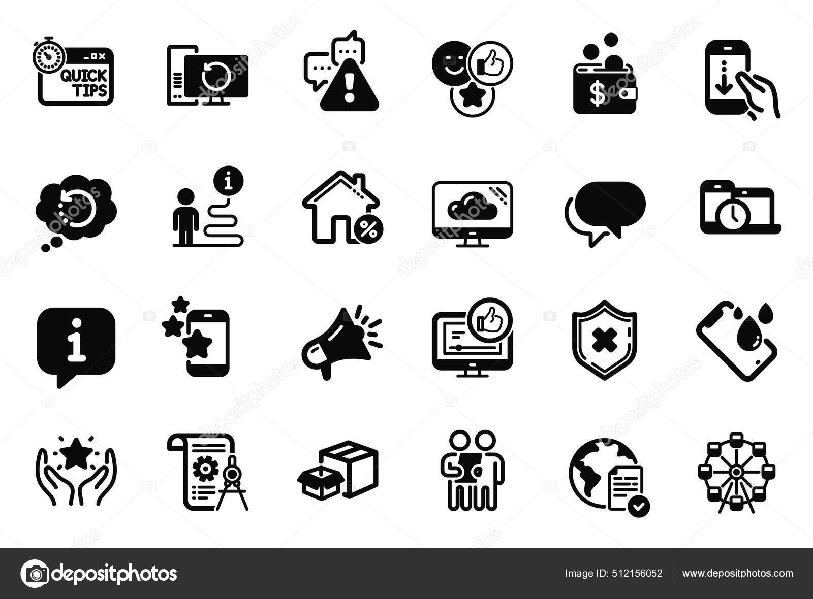 Vector Set Technology Icons Related Reject Protection Quick Tips ...