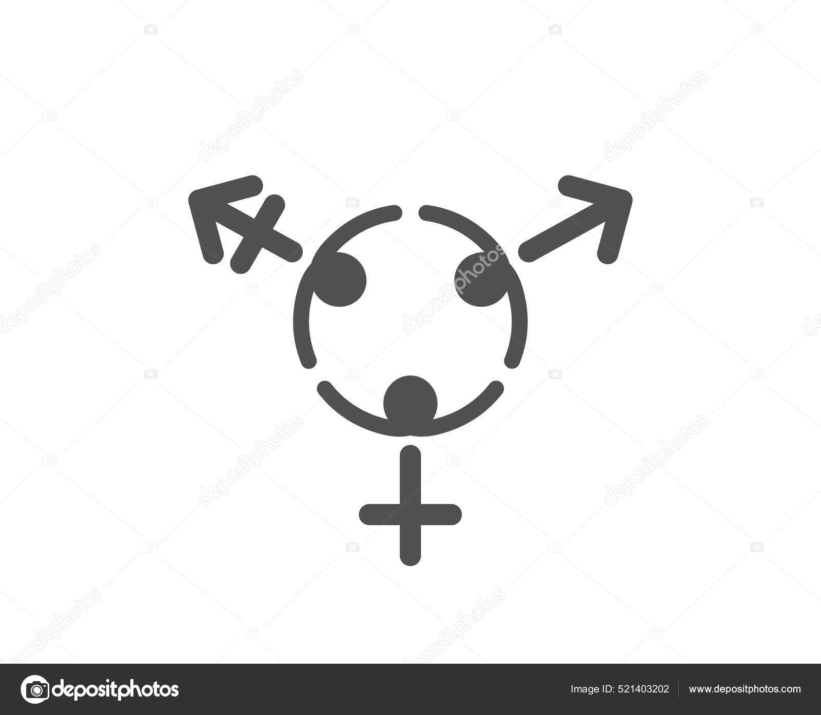Icono Géneros Signo Inclusión Símbolo Diversidad Género Estilo Plano ...