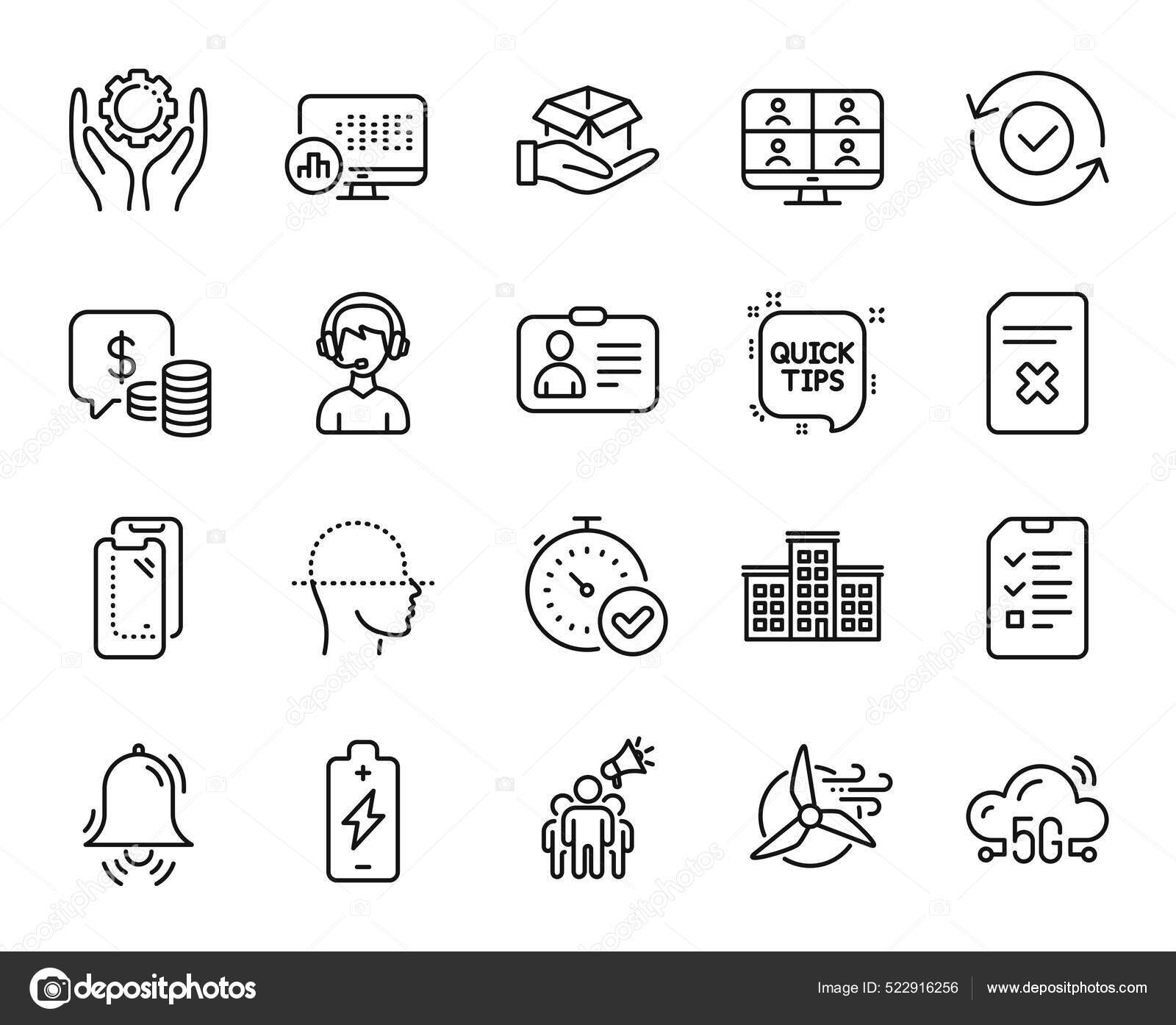 Vector Set Card Delete File Consultant Line Icons Set Cloud Stock ...