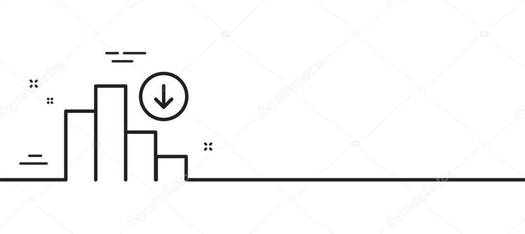Icono Línea Gráfico Decreciente Signo Gráfico Columnas Diagrama Crisis ...