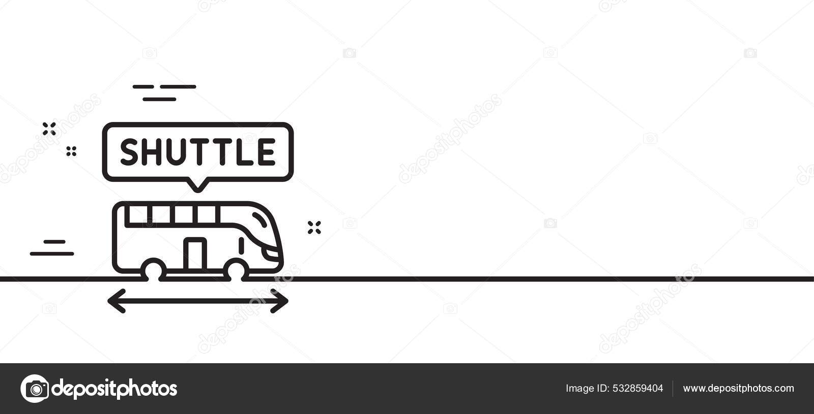 Shuttle Bus Line Icon Airport Transport Sign Transfer Service Symbol ...