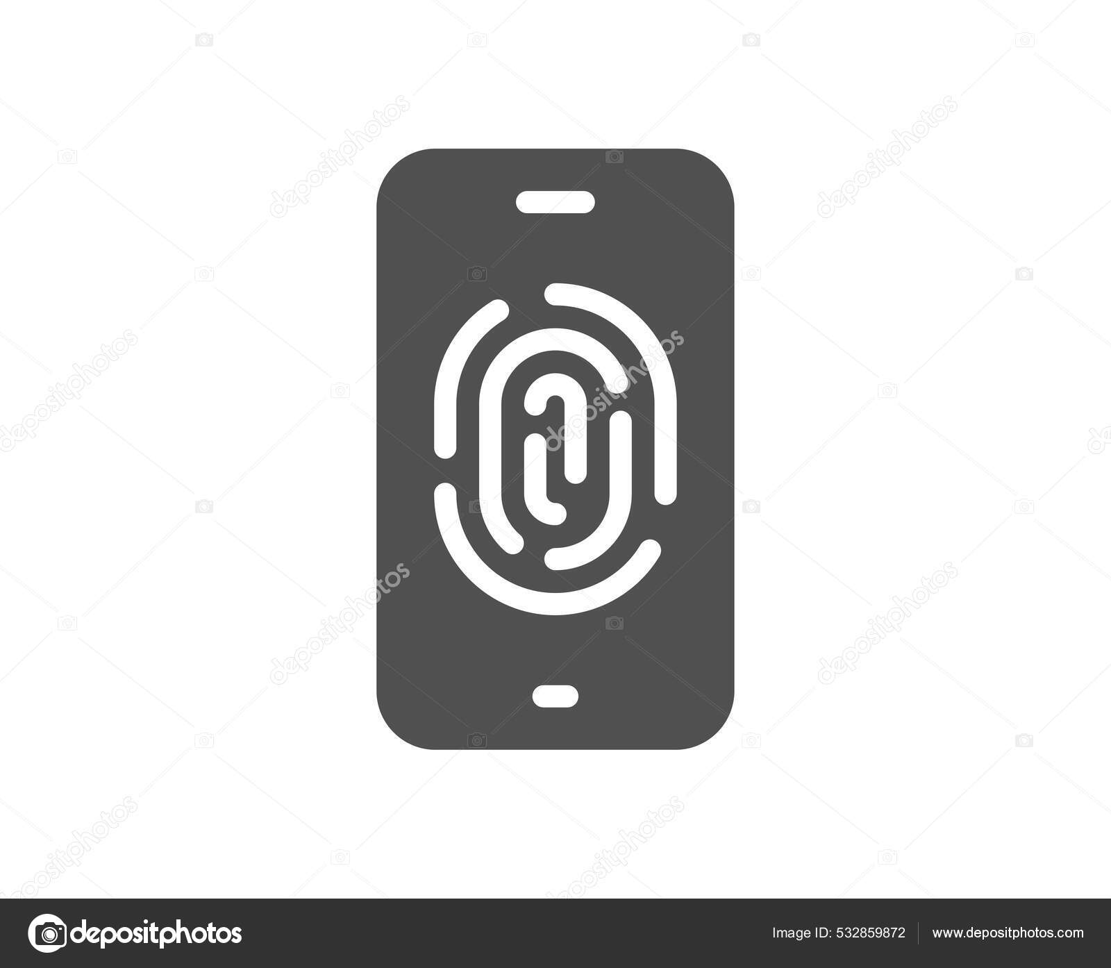 Fingerprint Icon Finger Print Scan Sign Biometric Identity Symbol ...