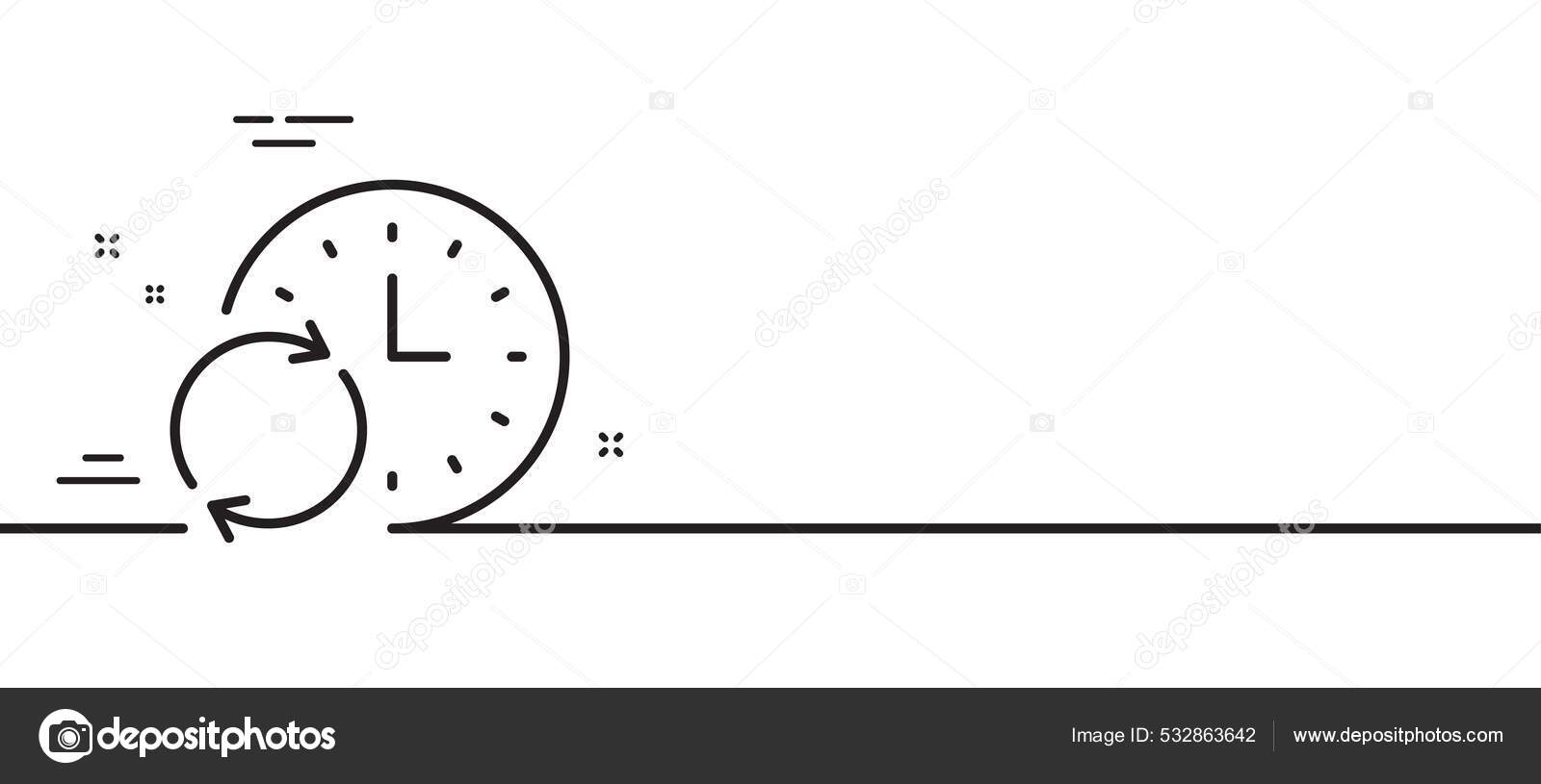 Time Line Icon Update Clock Deadline Symbol Time Management Sign Stock ...