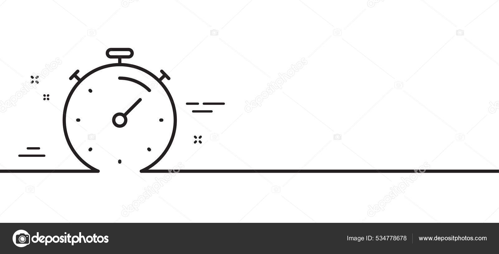 Timer Line Icon Time Management Sign Stopwatch Symbol Minimal Line ...