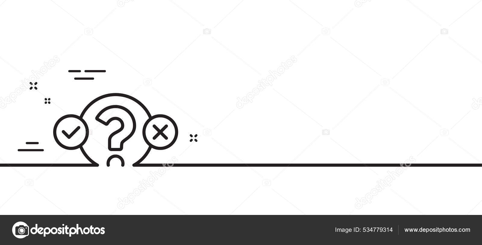 Quiz Test Line Icon Select Answer Sign Business Interview Symbol Stock ...