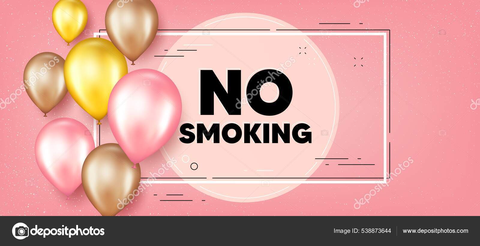 Smoking Banner Balloons Frame Promotion Banner Stop Smoke Sign Smoking ...