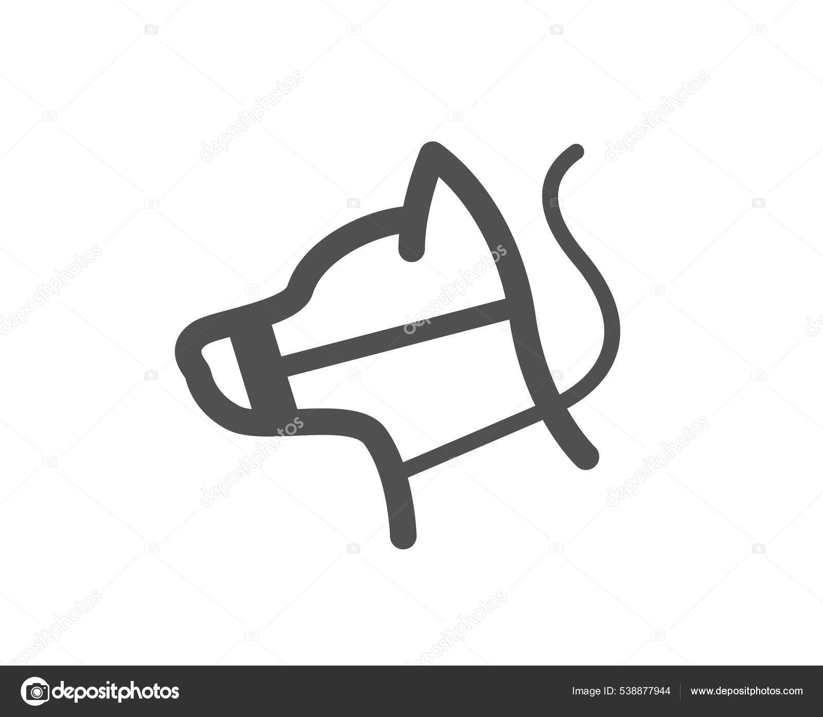 Dog Leash Icon Pet Muzzle Sign Animal Aggression Control Symbol Stock ...