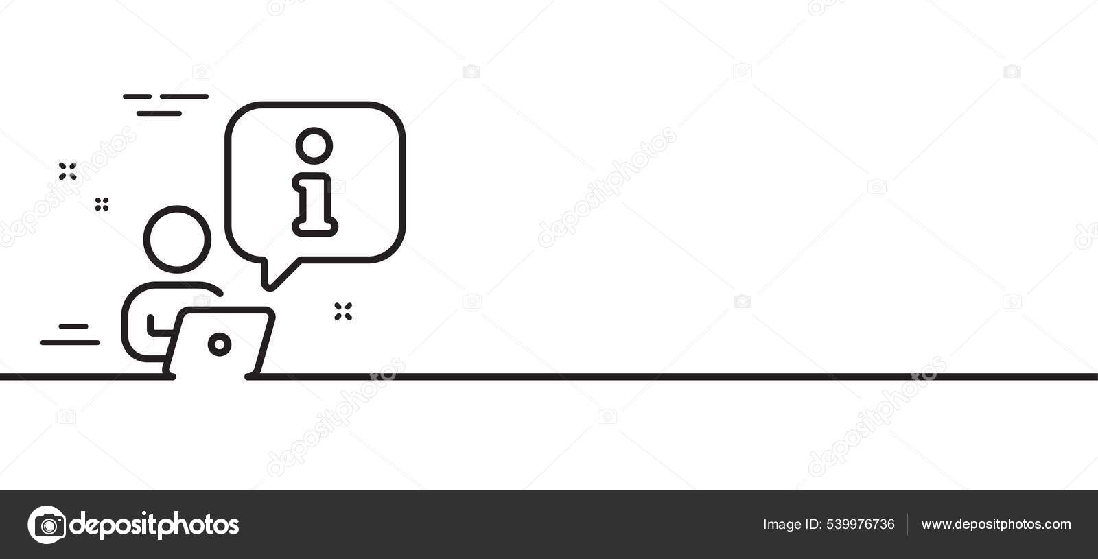 Interview Line Icon Job Information Sign Online Business Meeting Symbol ...