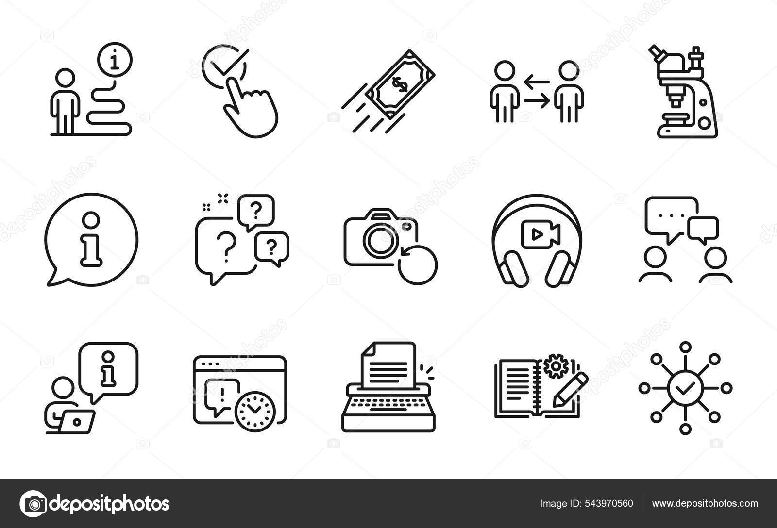 Education Icons Set Included Icon Fast Payment People Chatting Recovery ...