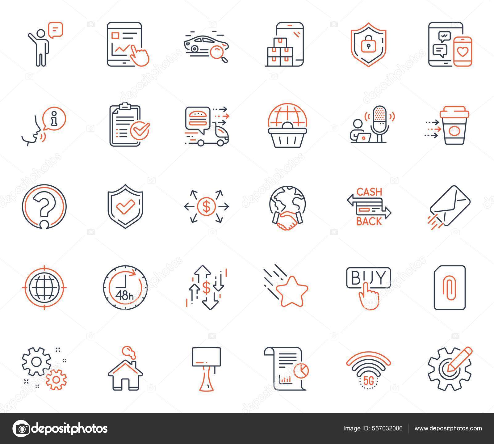 Technology Icons Set Included Icon Work Internet Report Mobile ...