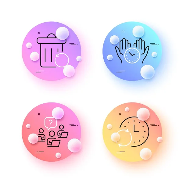 Rotation Gesture Correct Way Teamwork Minimal Line Icons Spheres Balls Stock Vector by ...