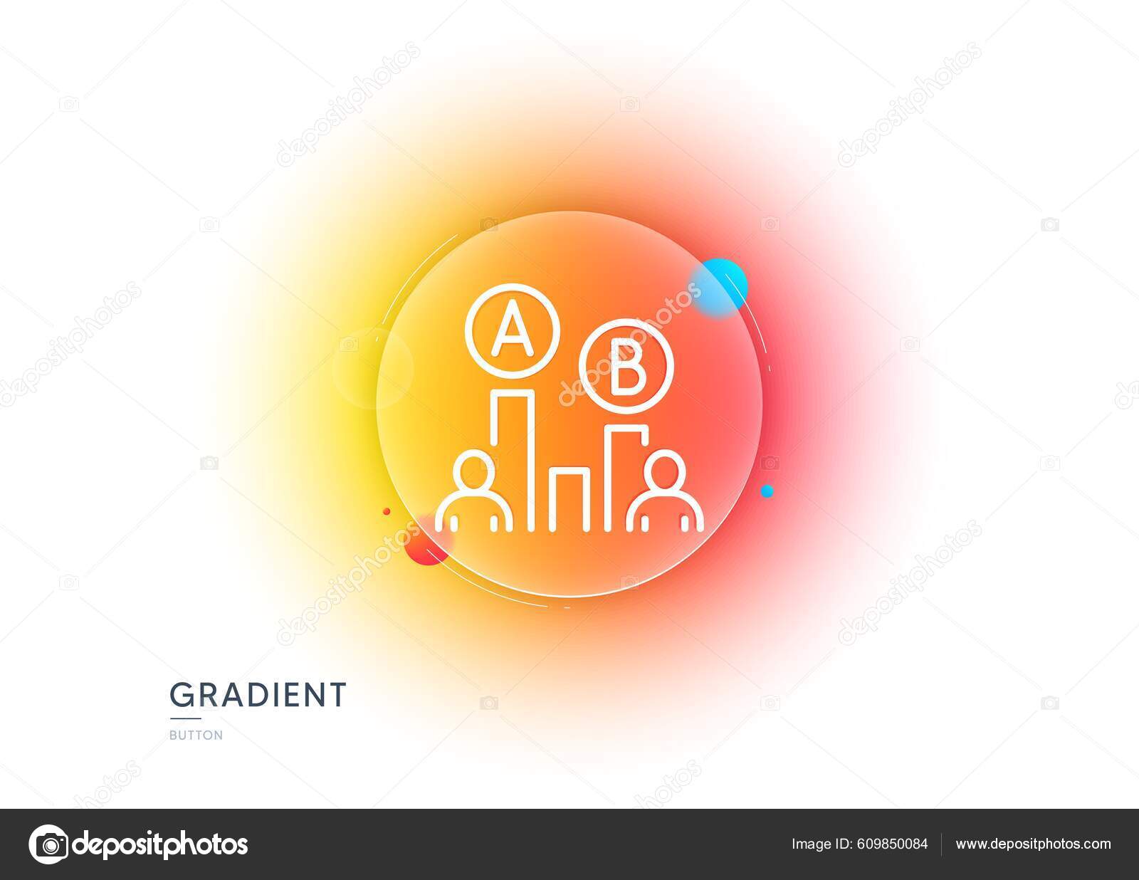 Testing Line Icon Gradient Blur Button Glassmorphism Test Chart Sign ...