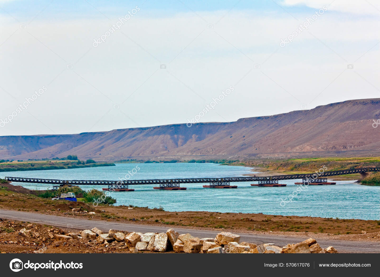 Syria Halabia Euphrates bridge Stock Photo by ©dbajurin 570617076