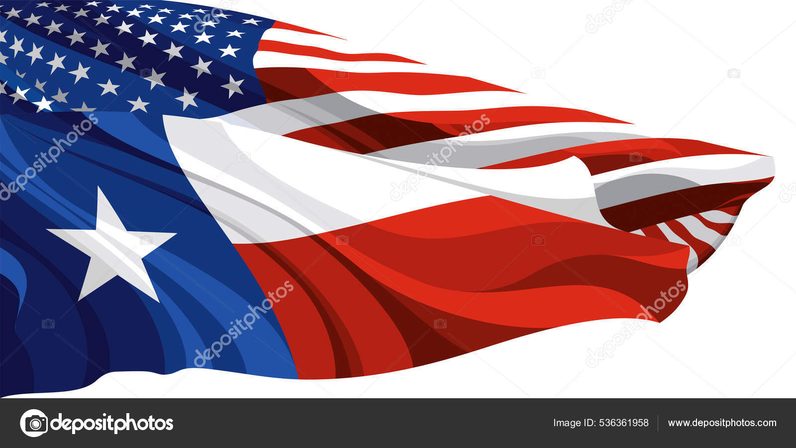 Bandera de Texas de los Estados Unidos Vector de stock #536361958 de ...