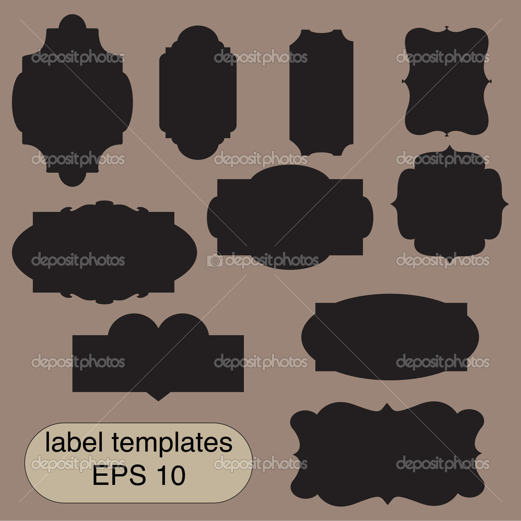 Label silhouettes — Stock Vector © j0hnb0y #17859859
