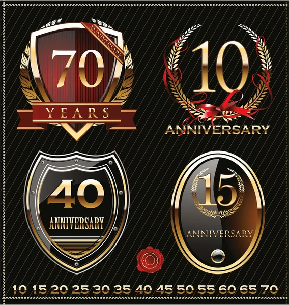 Anniversary sign collection, retro design Stock Vector by ©totallyout ...