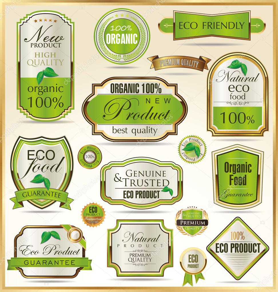 Set Of Organic Labels — Stock Vector © Totallyout 26851533