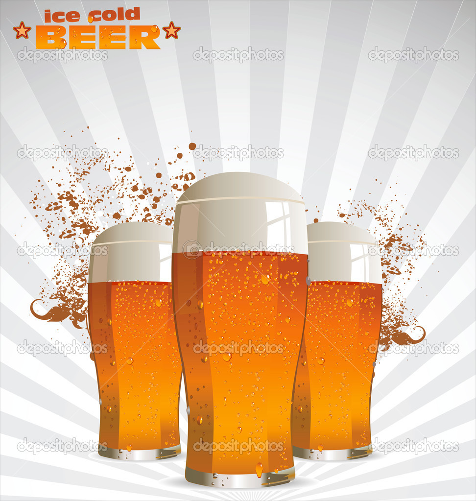 Beer background — Stock Vector © totallyout #27100629