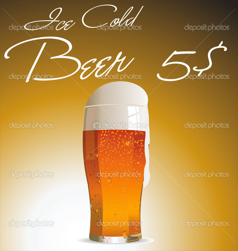 Ice cold beer background Stock Vector Image by ©totallyout #27100997