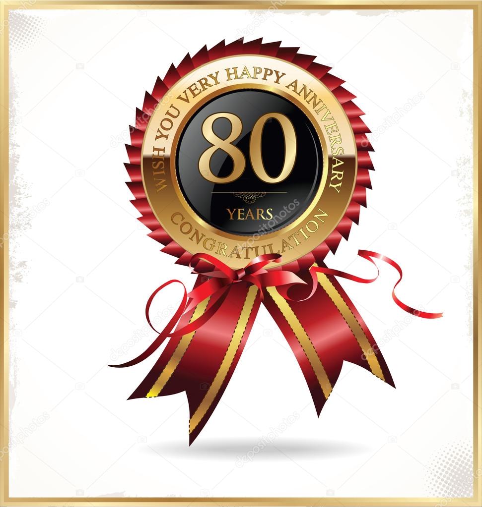 80 ans label anniversaire image vectorielle par totallyout ...