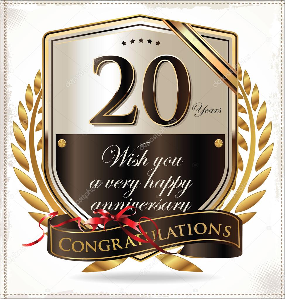 20 years anniversary golden label Stock Vector Image by ©totallyout ...