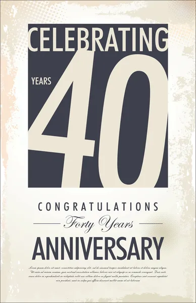 Grafika wektorowa 40 urodziny, 40 urodziny obrazy wektorowe | Depositphotos