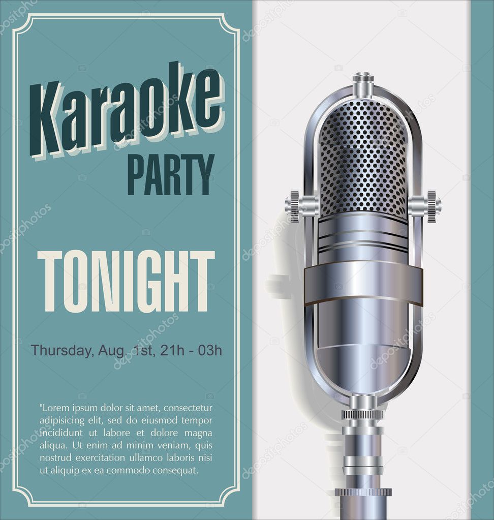 Karaoke retro night background Stock Vector Image by ©totallyout #34088733