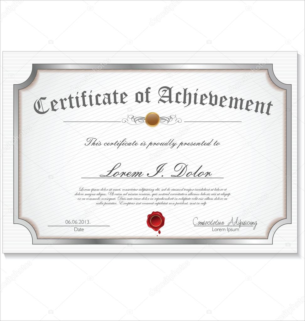 Certificate template Stock Vector by ©totallyout 34891493