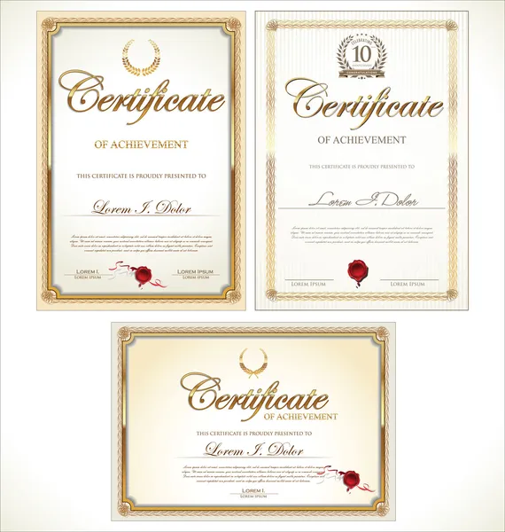 ᐈ Gold star award certificate template stock vectors, Royalty Free ...