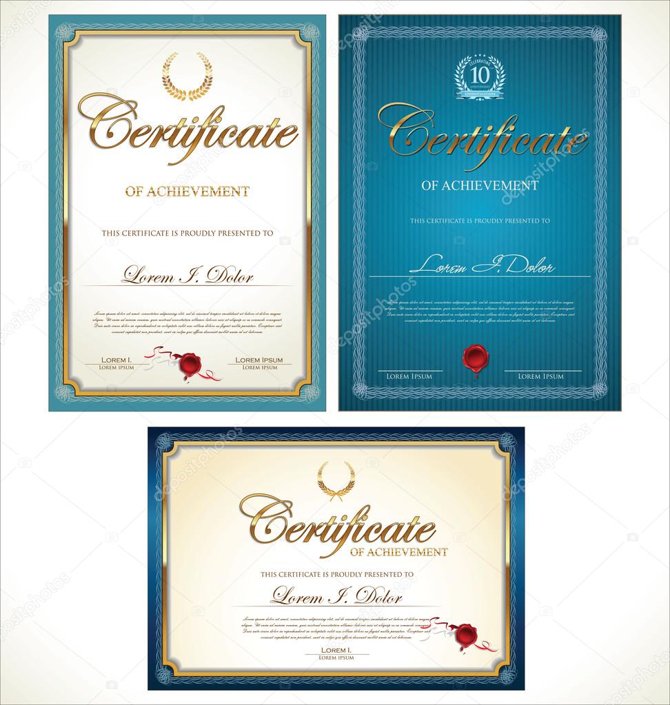 Blue certificate template — Stock Vector © totallyout #42151893 Blue certificate template — Stock Vector © totallyout #42151893
