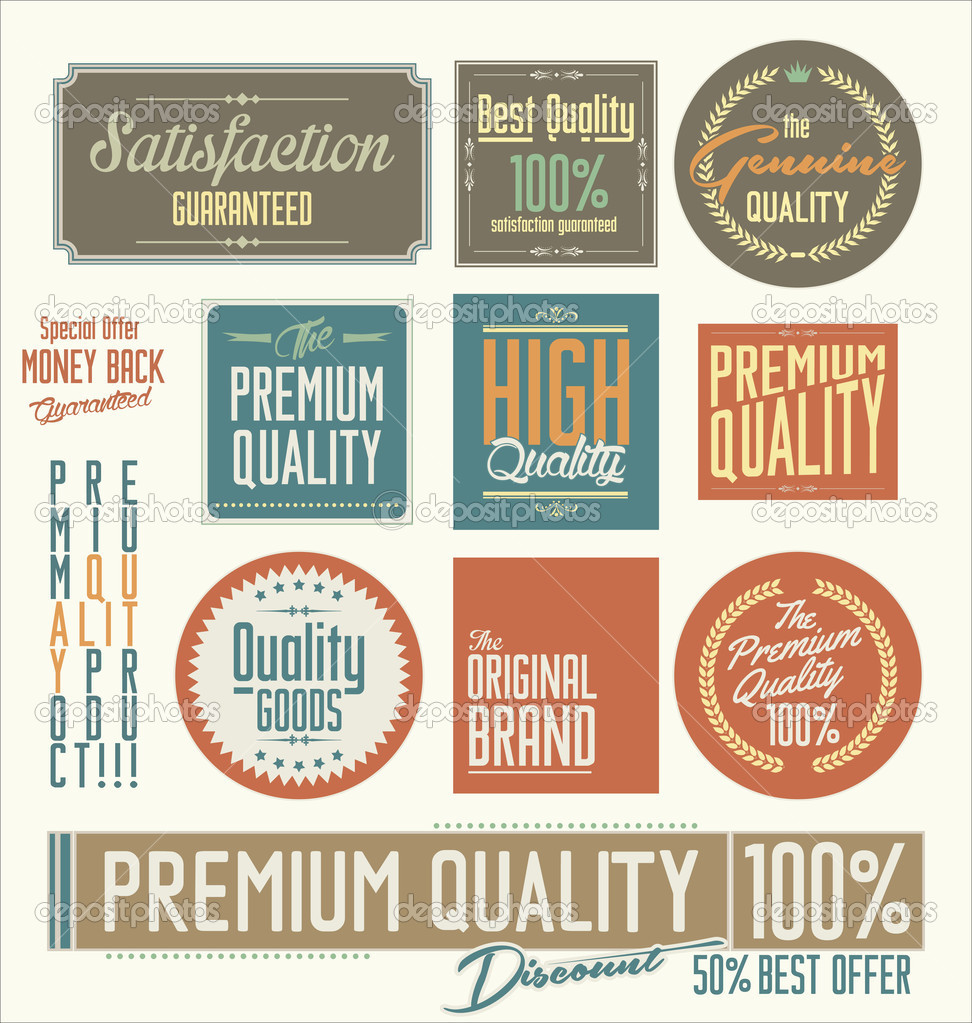 Collection of Premium Quality Labels Stock Vector by ©totallyout 45296271