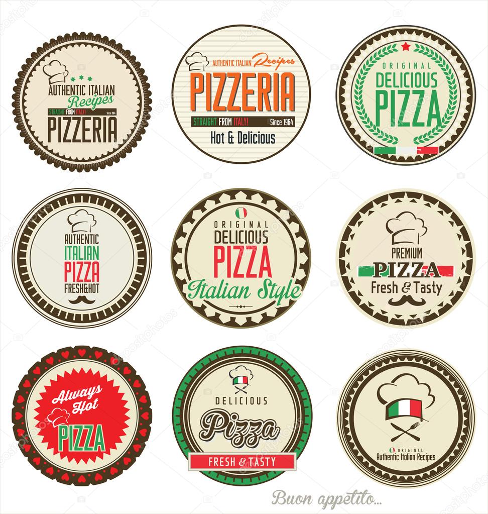Pizza labels Stock Vector Image by ©totallyout #45847513