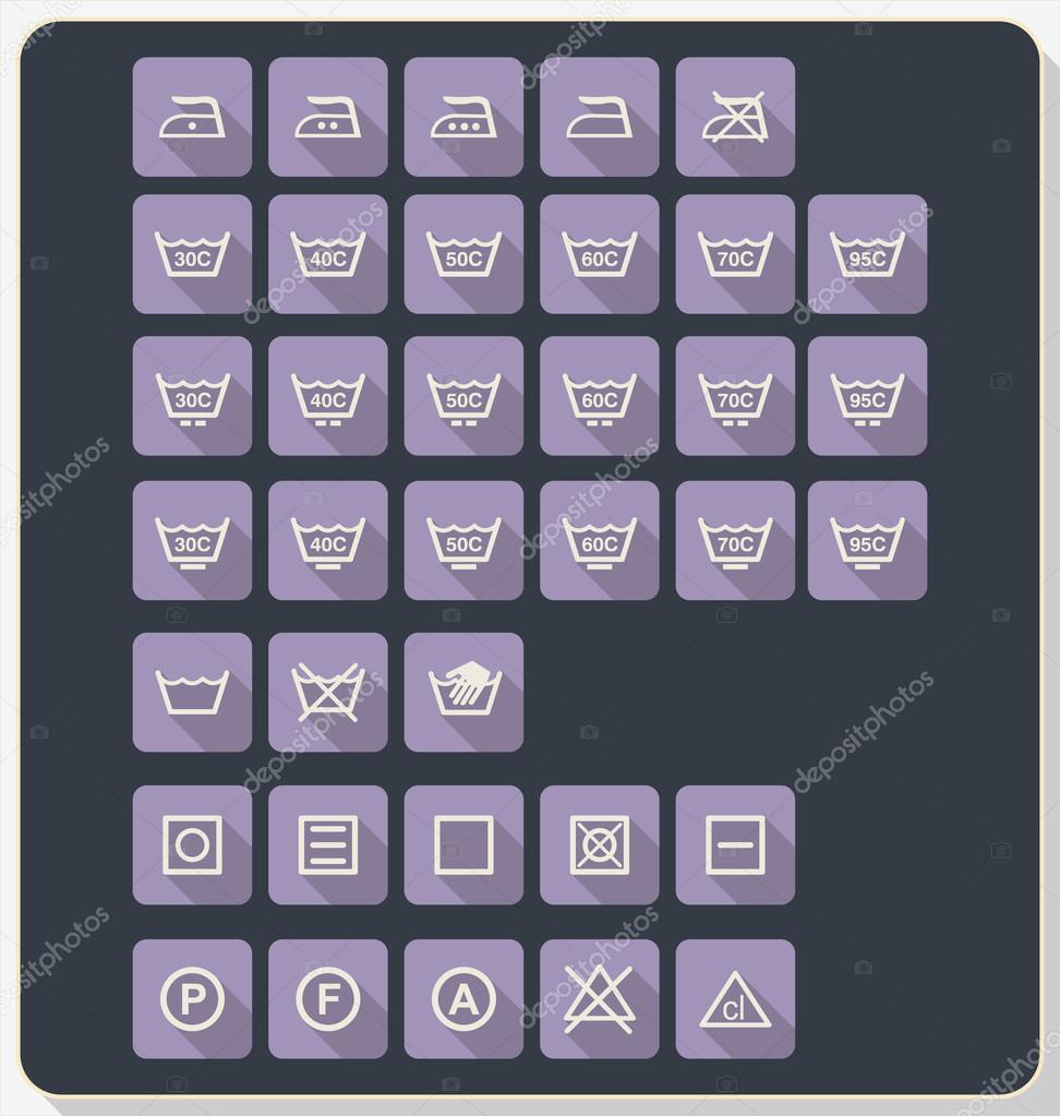 Washing signs flat design — Stock Vector © totallyout #46279621
