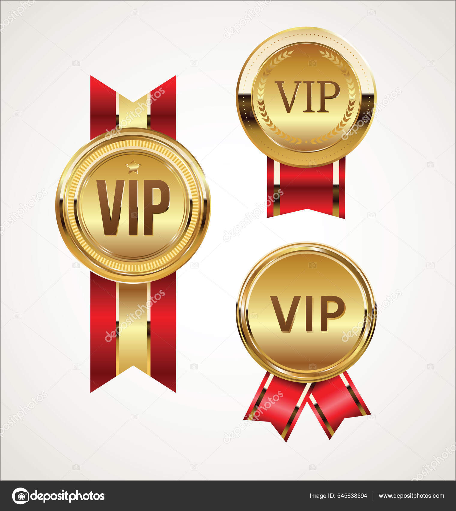 Vip Golden Badges Black Background Stock Vector Image by ©totallyout ...