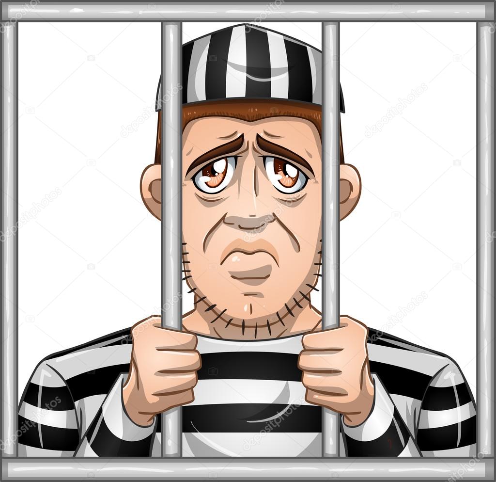Triste Prisionero Detrás De Las Rejas 2022